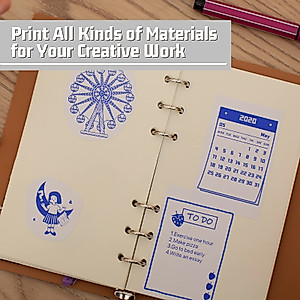 Memoking T02/M02X/M02L Blue on White Thermal Paper-5-Year Sticky 50mmx3m for Journal Photo Texts Study Notes and More, 3 Rolls