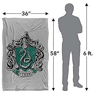 Harry Potter Slytherin Crest Silky Touch Super Soft Throw Blanket 36" x 58"