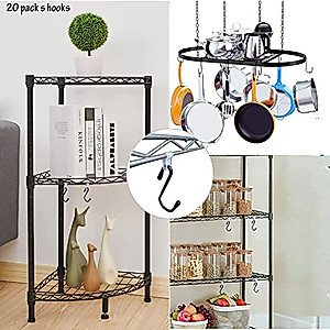 Crhexpva Anti Drop Wire Shelving S Hooks Metal Rack Hangers Untensil Hanging Hooks Shelves Hooks, Accessories Hangers (Shape A)