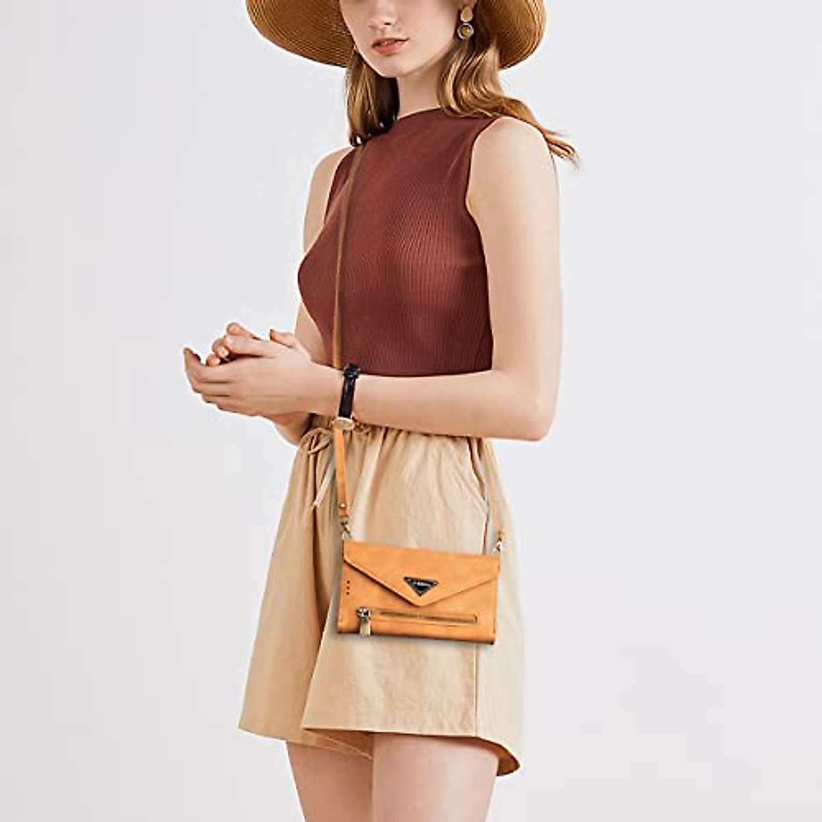 Ysnzaq Crossbody Lanyard Wallet Case for Samsung Galaxy S22 Ultra 5G 6.8", PU Leather Detachable Neck Strap with Credit Card Holder Phone Cover for Samsung Galaxy S22 Ultra 5G DKB Brown