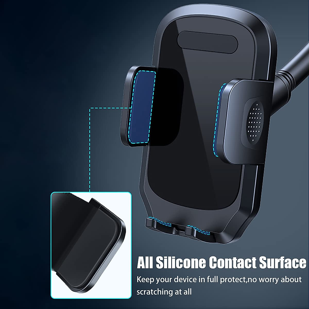 BESULEN Phone Mount for Car Vent, Universal Auto Phone Holder for Air Vent, Anti-Slip Easy Clamp Hands-Free Cradle, Vehicle Interior Accessories Compatible with Most Smartphone (Gray)