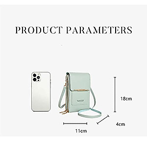 LELEBEAR Anti Theft Leather Bag, RFID Blocking PU Leather Crossbody Cell Phone Purse for Wome (Black)