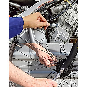 VICRING Small Wrench Set 20 Pcs Mini Wrench Set Metric SAE Ignition Wrench Set Open and Box End Wrench Set Combination Wrench Sets with Storage Pouches and Key Chains, 4mm-11mm & 5/32"-7/16" (Silver)