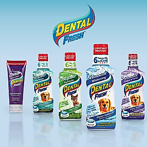 Dental Fresh Advanced Whitening Water Additive, 17oz – Dog Breath Freshener Formula to Hep Overall Dog Dental Care and Brighten Teeth