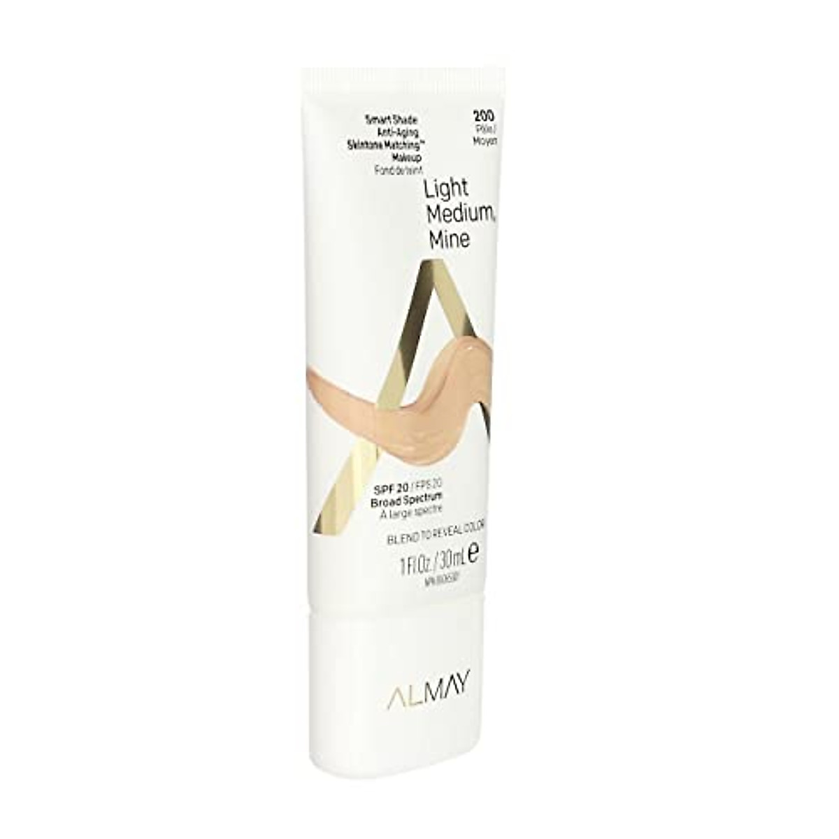 Almay Smart Shade Anti-Aging Skin Tone Matching Makeup, Light Medium/200, 1 Fluid Ounce