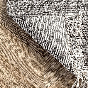 nuLOOM Ashton Simple Wool Tassel Area Rug, 3' x 5', Grey
