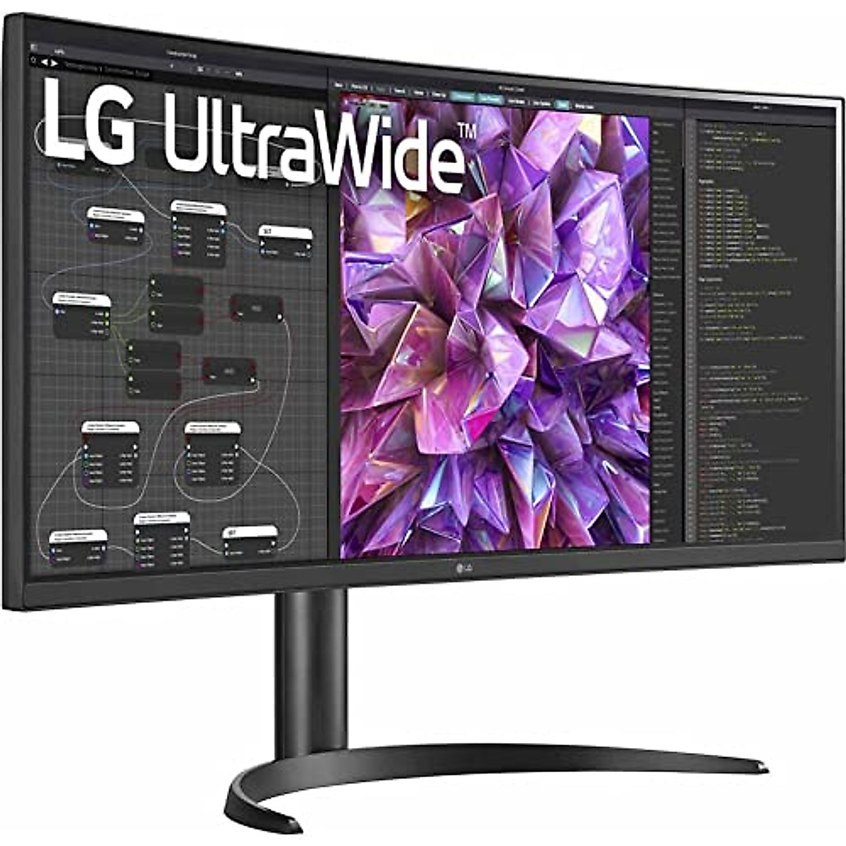LG 34WQ75C-B.AUS 34" Curved UltraWide™ QHD IPS HDR 10 Built-in-KVM-Monitor with USB Type-C™ & LAN (RJ-45), Black