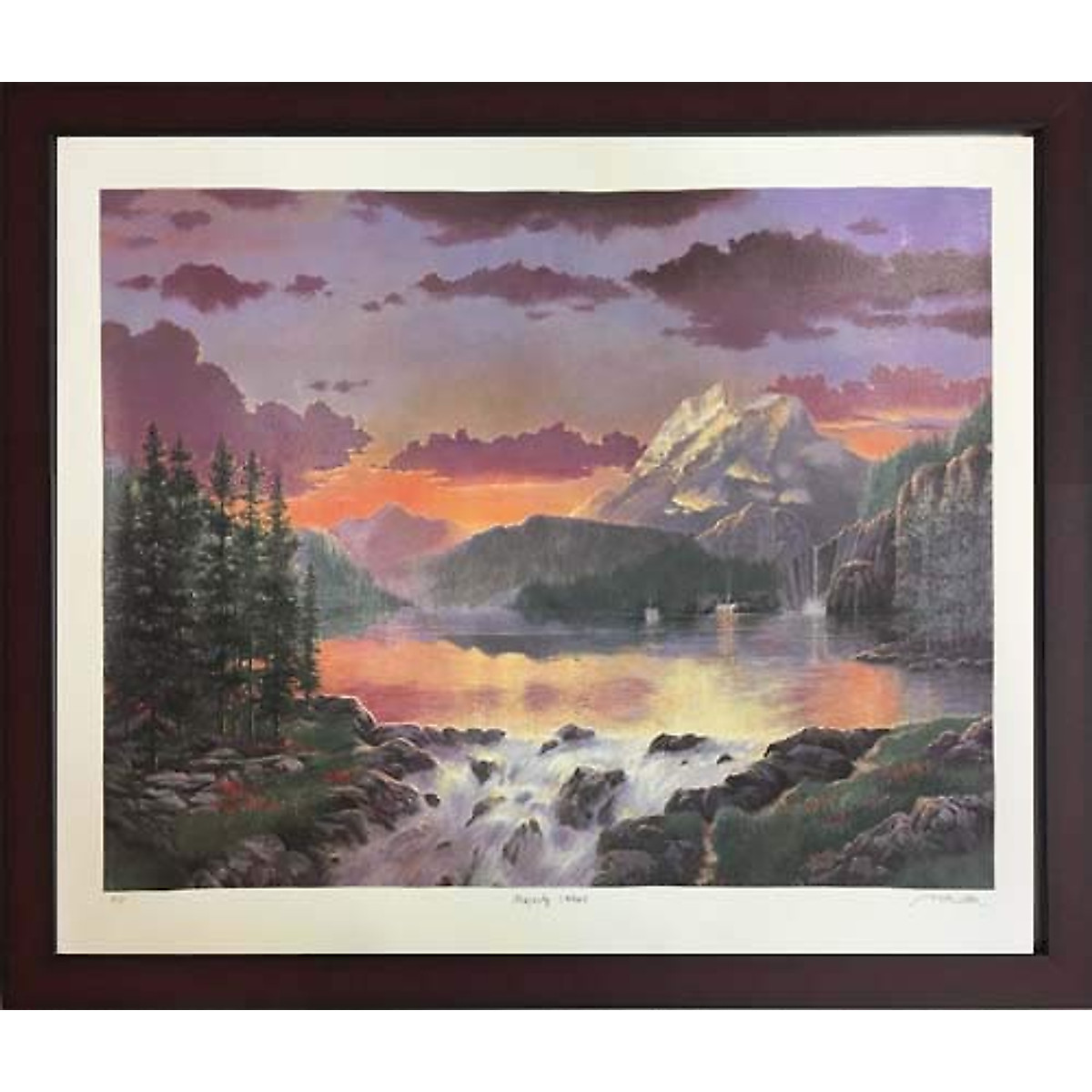 Majesty Lakes (Nature Landscape Decor Art Framed)