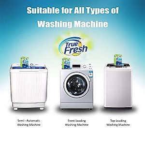 True Fresh Washing Machine Cleaner Tablets 25-Pack - Deep Cleaning Washer cleaner Tablets for Top loader, front Load & HE - Cleans Drum, Tub seal & other Parts Descaler & septic safe