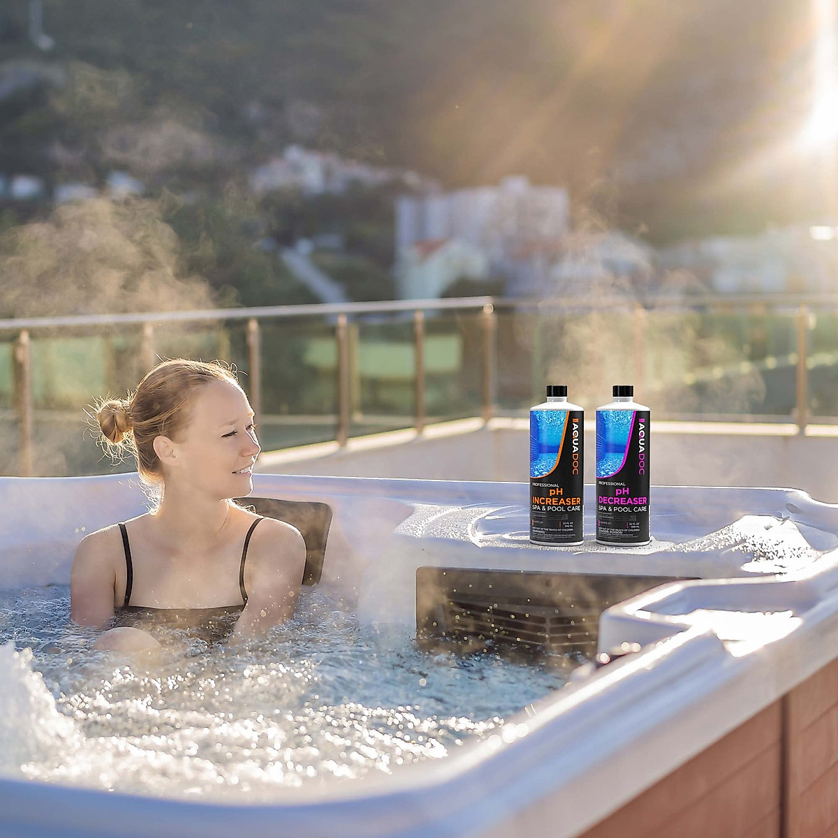 AquaDoc pH Increaser & Decreaser for Hot Tub - pH Up and Down for Hot Tub Spa - Balance Your pH Up and Down Levels - Adjust pH Levels for Indoor & Outdoor Hot Tub Maintenance