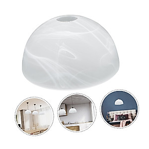 BESTOYARD 2pcs Frosted Glass Lampshade Chandelier Shade Chandelier Lamp Shades Glass Light Covers Alabaster Shade Wall Led Glass Bell Alabaster Shad Globe Lamp Cover Round White Pendant