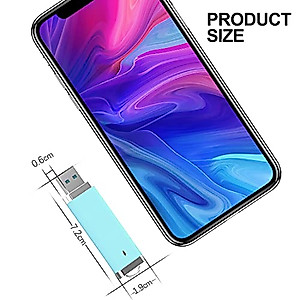 TOPESEL 10PCS 2GB USB 2.0 Flash Drive -Bulk Pack-Memory Storage Thumb Stick Light Blue