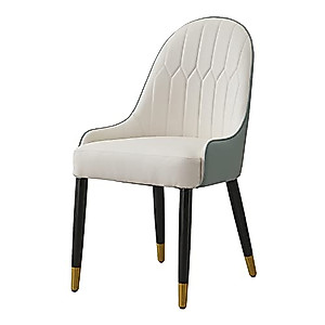 HomSof Pandora Color Sintered Stone Dining Table Set with 6 pcs Chairs, 7 Pieces, Green+White,7 Pieces