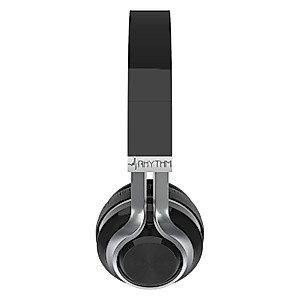 Aduro Resonance Wireless Headphones with Microphone Foldable Over The Ear Headphones with Mic Rechargeable Wireless Headset - Black/Silver