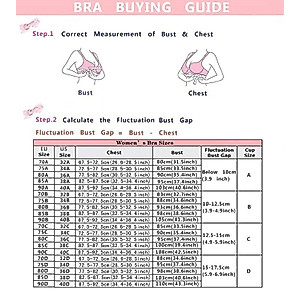 ZUKULIFE Plunge Bra Women's Essentials Deep U Multi-Way Push Up Convertible Plunge Bra - (Black 38D)