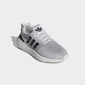 adidas Women's Swift Run 22 Sneaker, Crystal White/Black/Grey, 7