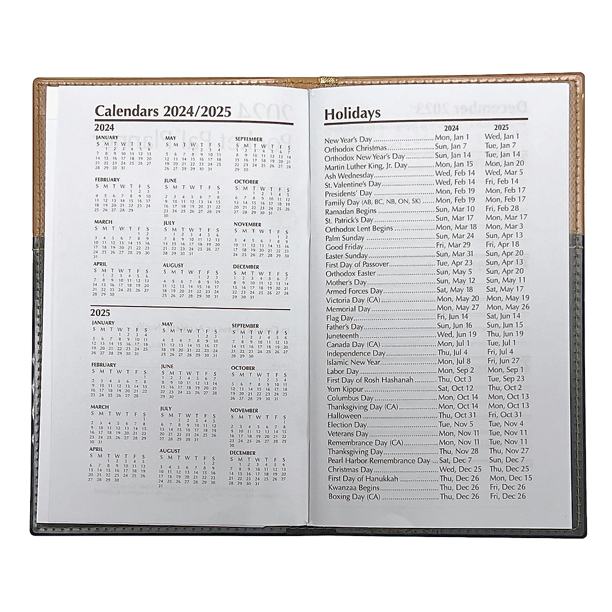 BookFactory 2024 Weekly Pocket Calendar/2024 Weekly Calendar/2024 Planner Calendar/Weekly Agenda Organizer - Calendar with Notepad (CAL-2024-POCKET(Organizer))