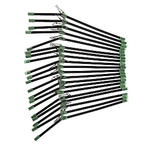 Milltrip Trolling Tube Fishing Lures, 20Pcs Plastic Sea Fishing Anti Tangle Feeder Boom with Snaps Tube Balance Connector for Cod Fishing Teaser Saltwater Game Fish