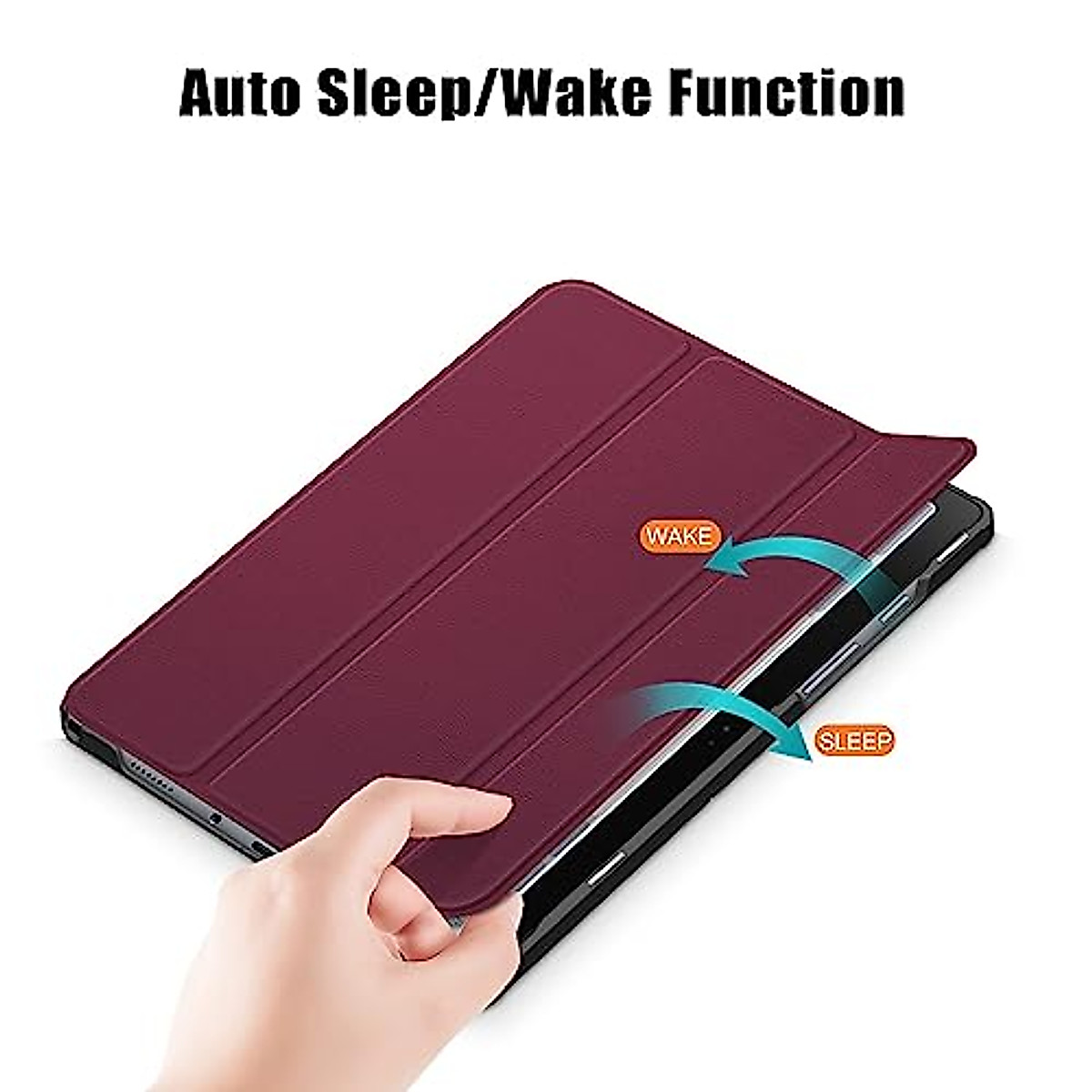 Tablet PC Case Case Compatible with Samsung Galaxy Tab A8 2021 (SM-X200/X205) Tri-Fold Smart Tablet Case,Ultra Slim Lightweight Stand Case Hard PC Back Shell Folio Case Cover,Auto Sleep/Wake Tablet Ca
