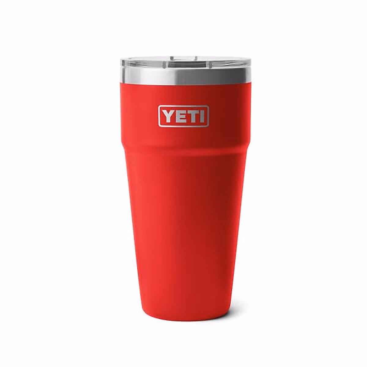 YETI Rambler Cup, Vacuum Insulated Stainless Steel Stackable Cup with Magslider Lid, Rescue Red, 30 oz (887 ml)