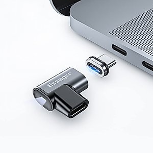 ESSAGER 2Pack USB C Magnetic Adapter 24Pins, Type C Magnetic Connector Support PD 100W USB3.1 Gen2x2 20Gbps Data Transfer 4K@60Hz Video Output