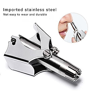 KEMEI Nose Hair Trimmer for Men Manual Stainless Steel Ear,Waterproof,Allergy-Free, Manual, Battery-Free