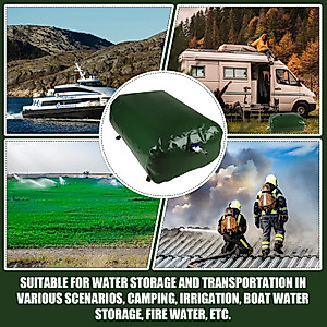 400L 106 Gallon Large Capacity Water Storage Bladder Foldable Water Bladder Tanks Portable Emergency Water Storage Tank Rainwater Bag Water Container for Drought Resistant Fire Fighting Agricultural