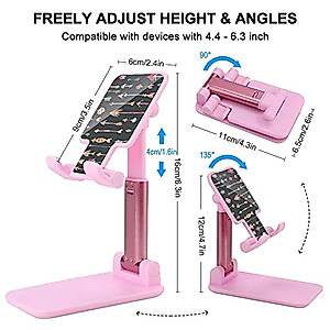 Colorful Ethnic Pattern Funny Foldable Desktop Cell Phone Holder Portable Adjustable Stand Desk Accessories