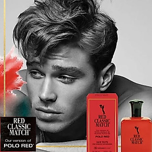 PB ParfumsBelcam Red Classic Match Eau de Toilette Spray, Our version of a Designer 2.54 Fl Oz