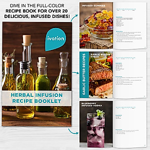 Ivation Herbal Infusion Machine, Botanical Extractor Infuser for making Butters, Oils & Tinctures, Chocolate & Gummies, Makes 1 -4 cups (2 to 8 sticks) of Butter, 2 Mesh Filters