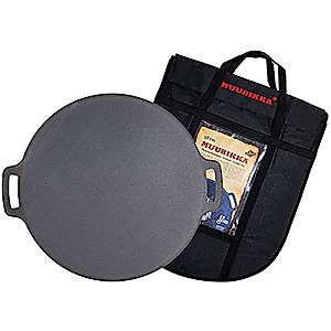 Muurikka Grill Pan 58 cm with Protective Bag, Outdoor Pan, Fire Pan Made of Robust Rolled Steel for Campfire & Grill