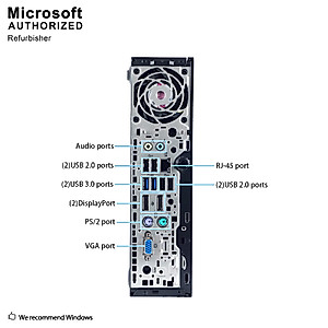 HP EliteDesk 800 G1 Computer PC, Intel Quad Core i5-4570s up to 3.6GHz, 8GB DDR3, 512GB Solid State SSD, DVD, VGA, DP, Windows 10 Pro 64 Bit-Multi-Language Supports English/Spanish/French(Renewed)