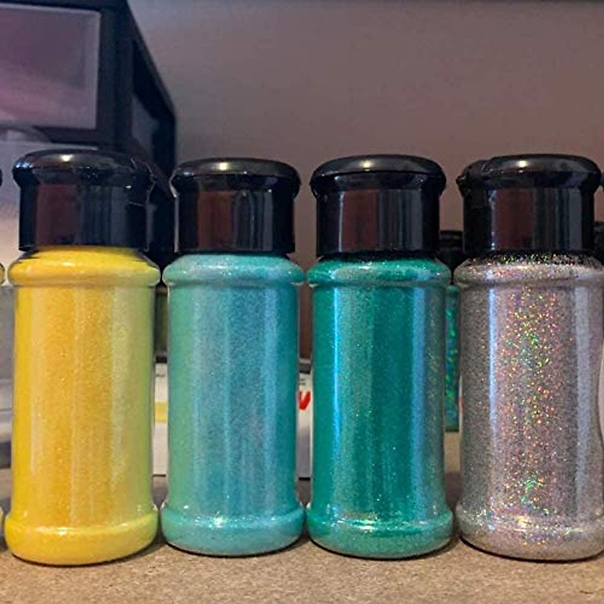 25 Pcs Empty Plastic Spice Bottles Set for Storing Barbecue Seasoning Salt Pepper and More 90 ml/3 oz Black