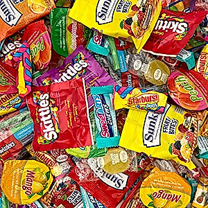Assorted Candy Variety Pack 5 Pounds Over 200 Pieces, LIFE SAVERS, TWIZZLERS, Skittles, Sweetarts, Individually Wrapped Bulk Box