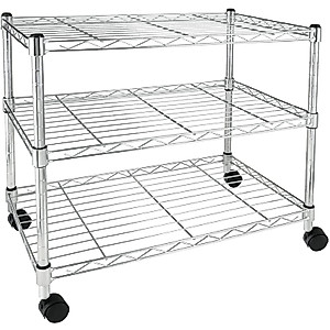 PRODCA Simple Deluxe Heavy Duty 3-Shelf Shelving Unit, 24" D x 14" W x 20" H, 3 Tier