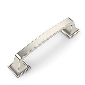 Amerdeco 10 Pack Brushed Satin Nickel 3.75 Inch(96mm) Hole Centers Kitchen Cabinet Pulls Hardware Kitchen Handles for Cabinets Cupboard Handles Drawer Pulls