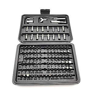 HTTMT 100 - Pcs 1/4 Torx Hex Torq Security Bit Set Tamper Proof Case Screwdriver