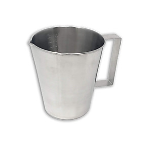 Edu-Labs Stainless Steel Graduated Lab Beakers with Handles, 1000mL