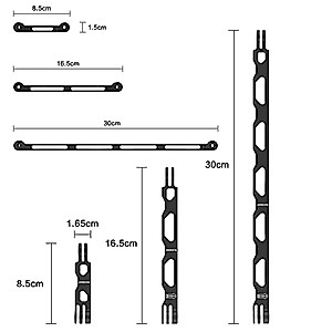 NUOBAKE (9 pcs) All Aluminum Alloy Extension Arm Kit Metal Pole Mount Helmet Stick Extension Arm Mount for GoPro Hero 11 10 9 8 7 6 5 Black,Session 5/4/3, OSMO Action,Insta360 One X2/X/R/Go and More