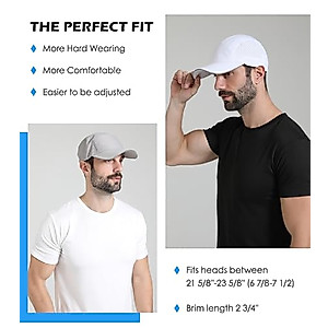 Mens Breathable Mesh Running Hat Outdoor UPF 50+ Lightweight Baseball Golf Cap Black Quick Dry Sun Hat
