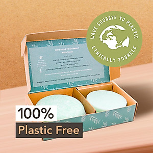 Clever Yoga Invigorating Eucalyptus Oil Shampoo and Conditioner Bar Set - 100% Vegan, Plastic Free, Sustainable, Handmade in USA, Silicone Paraben and SLS Free, Great for Travel - 2.2 Ounces