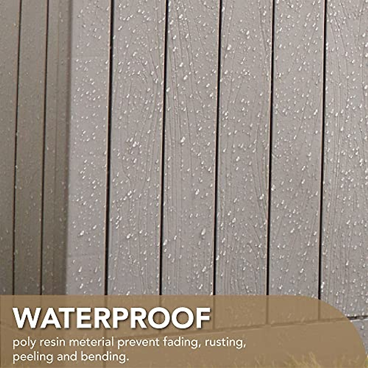 Devoko 31 Gallon Lightweight Resin Deck Box Waterproof Lockable Storage Container for Patio Furniture Accessories and Indoor Outdoor Toys