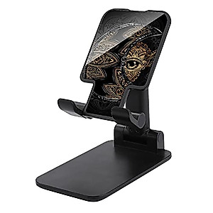 Boho Moon and Sun Mandala Tattoo Funny Foldable Desktop Cell Phone Holder Portable Adjustable Stand Desk Accessories