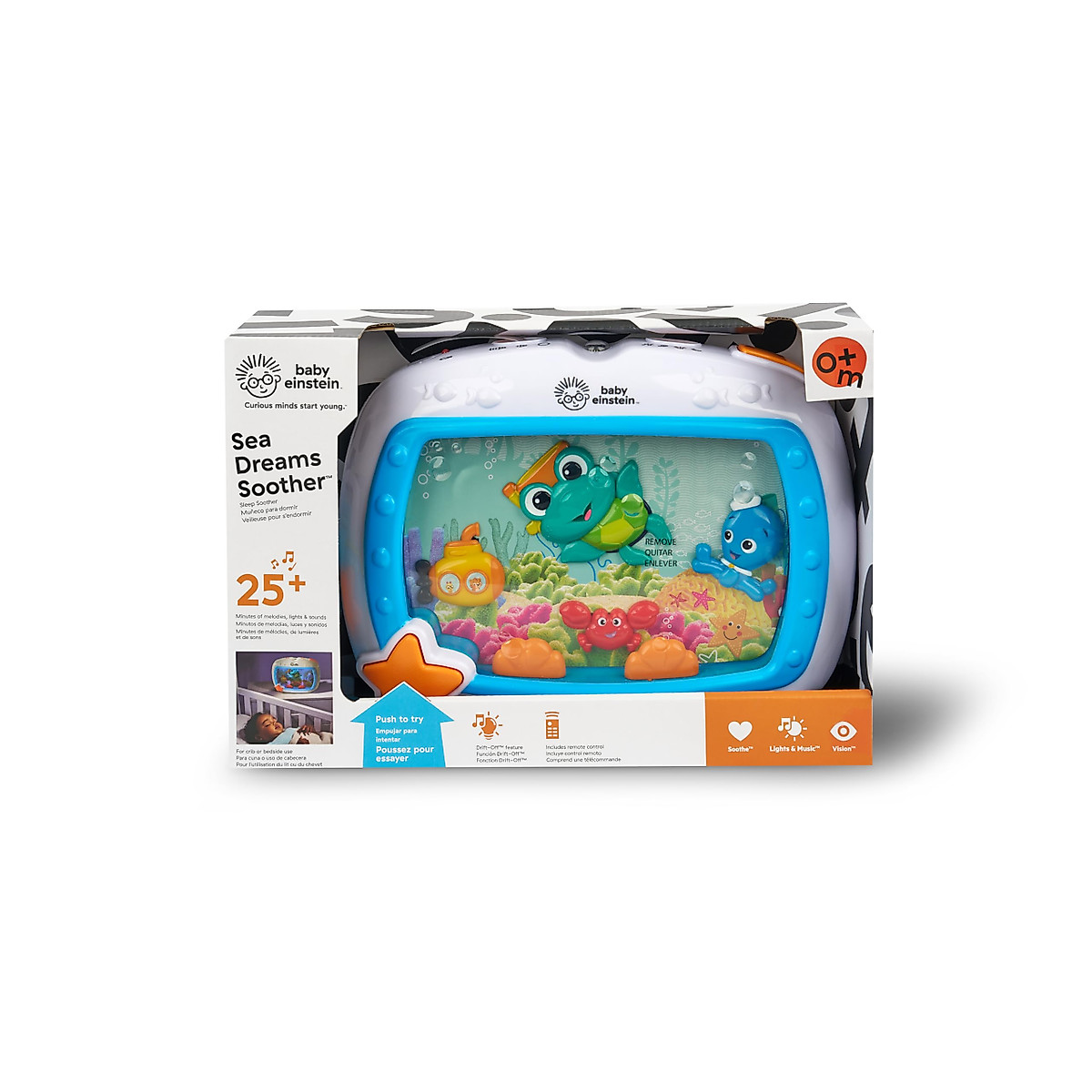 Baby Einstein Sea Dreams Soother Musical Crib Toy and Sound Machine, Newborns Plus