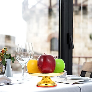 Hemoton 1pc Fruit Plate Cupcake Display Holder Fruit Holder Buddhist Bowl Appitizer Dish Buddha Decoration God Offering Bowl Buddhist Offering Plate Cake Dome Candy Bowl Counter Zinc Alloy