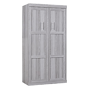 Harper & Bright Designs Twin Size Murphy Bed, can be Folded into a Cabinet, Gray