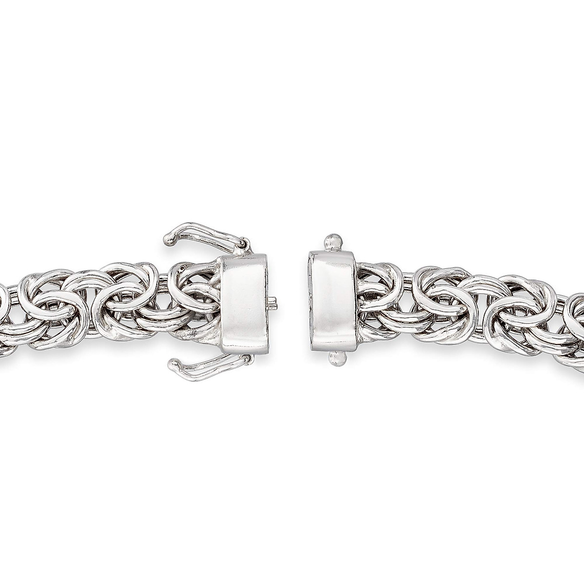 Ross-Simons Sterling Silver Byzantine Bracelet With Magnetic Clasp. 7 inches