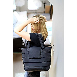 7AM Voyage Baby Diaper Bag – Waterproof Capri Diaper Bag with Crossbody Straps, Multifunctional Baby Travel Bag Tote with Changing Pad & Stroller Straps | (Black)