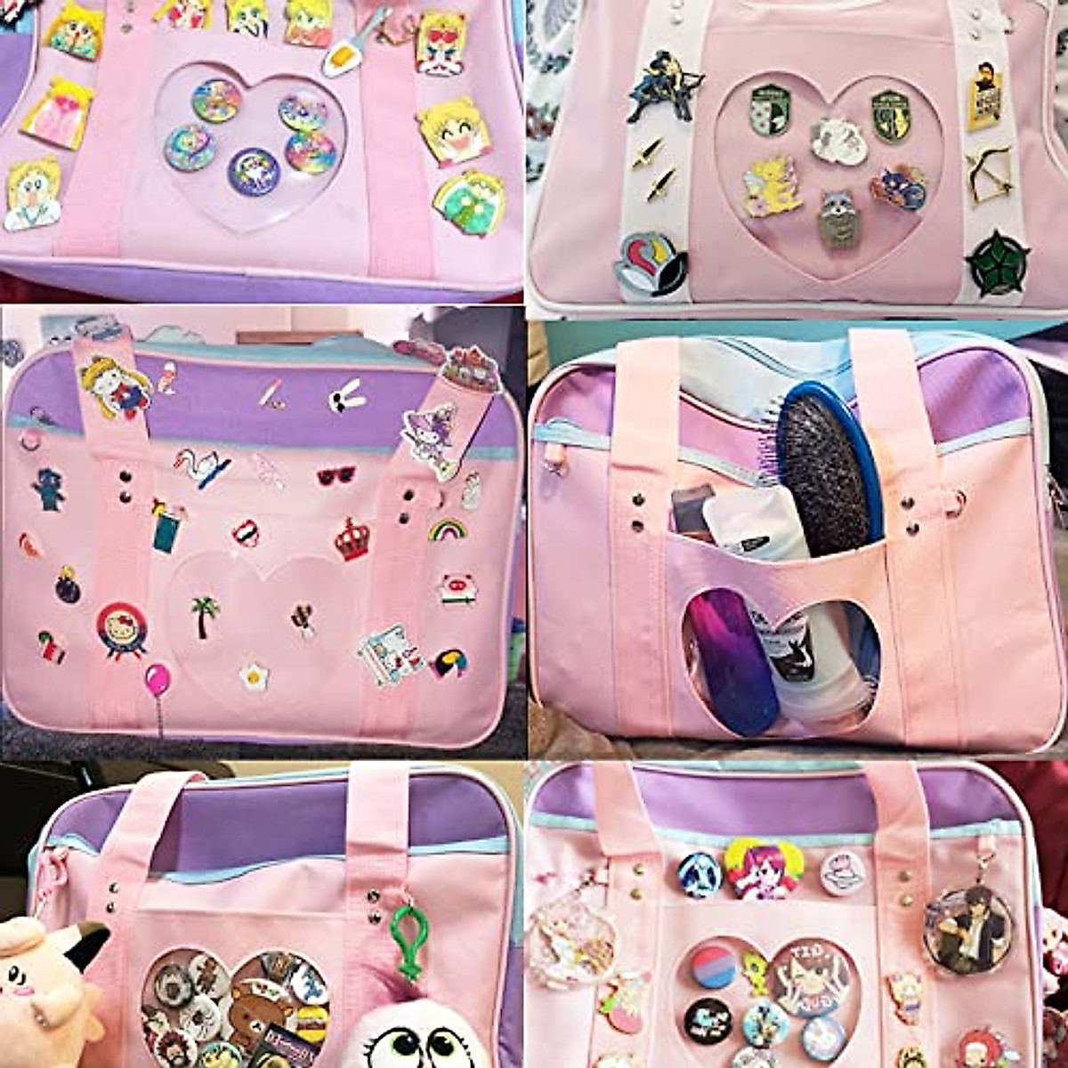 Heart Kawaii ITA Japanese Bag Anime Sticker & kawaii wallet purse cute backpacks for woman trendy stuff gift ideas book bags tote Pin anime backpack kawaii accessories cheap Laptop Handbag Pink