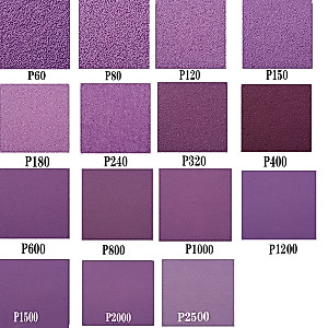 Sandpaper 400 Grit, Wet Dry Sanding Sheets 9 x 11 Inch, Advanced White Fused Alumina Abrasive Sander Paper for Wood Furniture Finishing, Metal Sanding, Automotive Polishing, Purple,12-Sheets